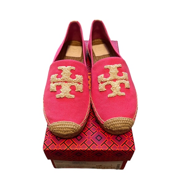 Tory Burch | Shoes | New Rare Tory Burch Pink Espadrille Flats Rare ...